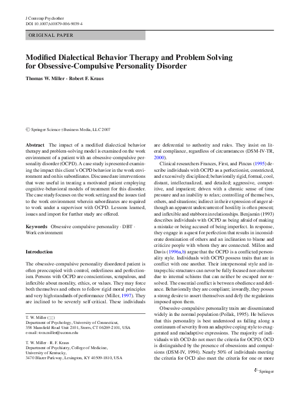 (PDF) Modified Dialectical Behavior Therapy and Problem Solving for ...