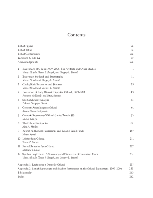 (PDF) Excavations at Gilund: The Artifacts and Other Studies