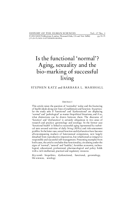 (PDF) Is the Functional Normal