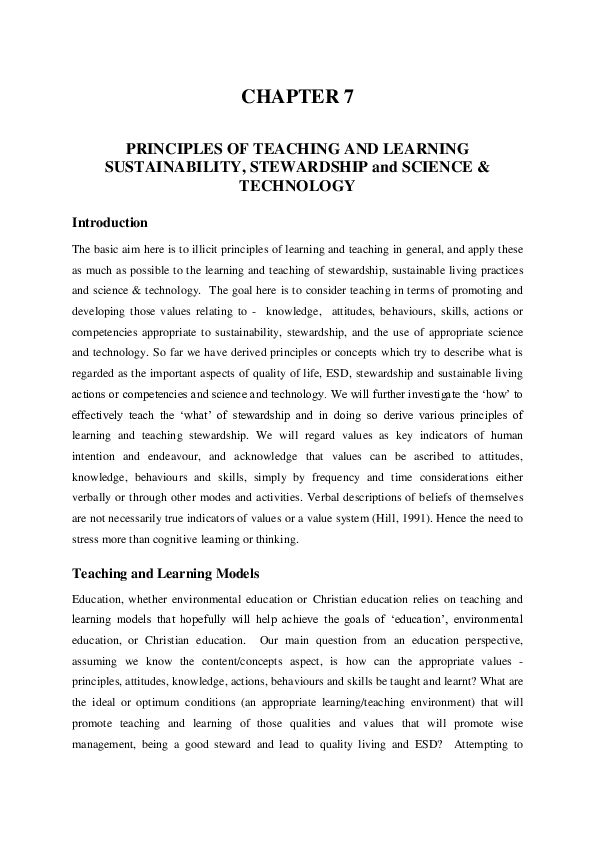 (PDF) Principles of Teaching and Learning