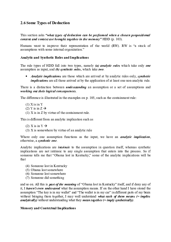 (DOC) On Sperber & Wilson (1995) - Relevance - Notes on Chapter 2-06