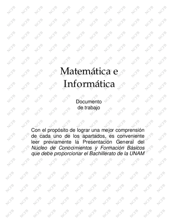 (PDF) Matemática e Informática