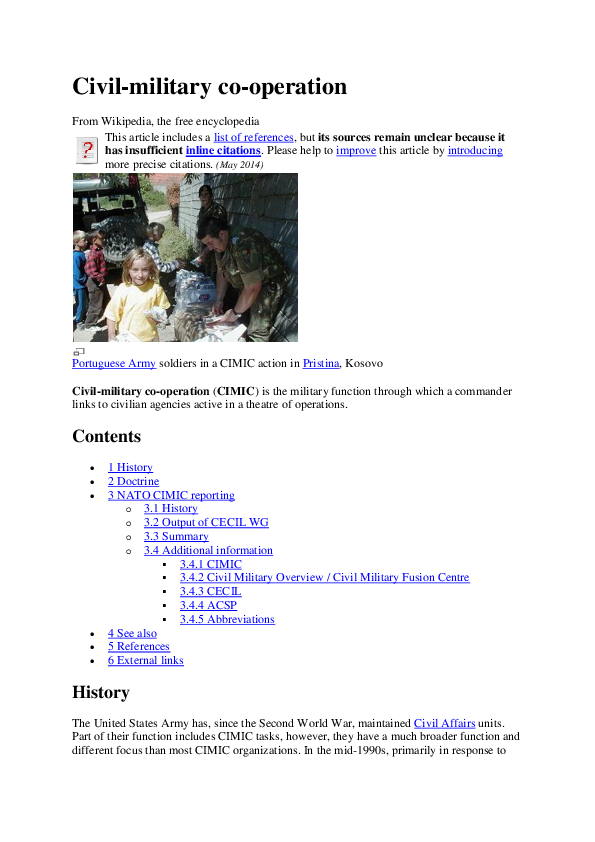 (DOC) Civil- Military Cooperation