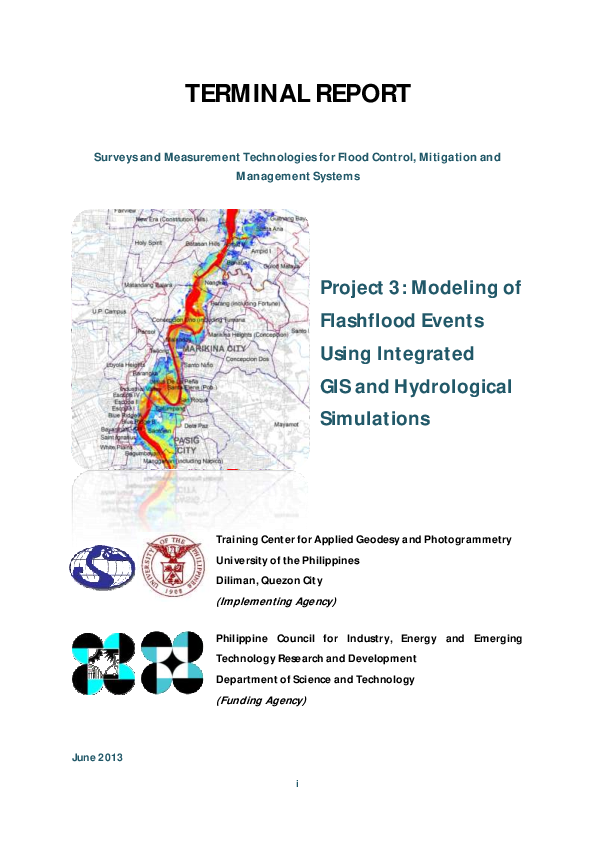 Pdf Project 3 Modeling Of Flashflood Events Using Integrated Gis And