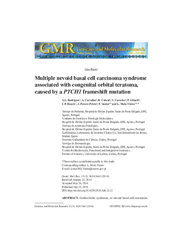 (PDF) Case Report Multiple nevoid basal cell carcinoma syndrome ...