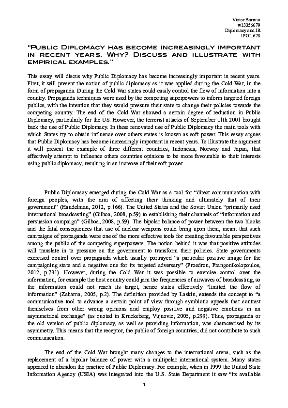 (PDF) Public Diplomacy