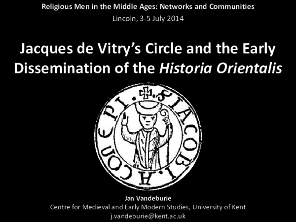 (PDF) Jacques de Vitry's Circle and the Early Dissemination of the ...