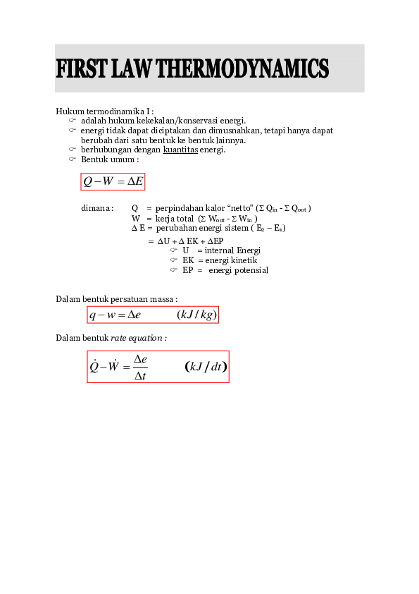 (PDF) Hukum termodinamika I
