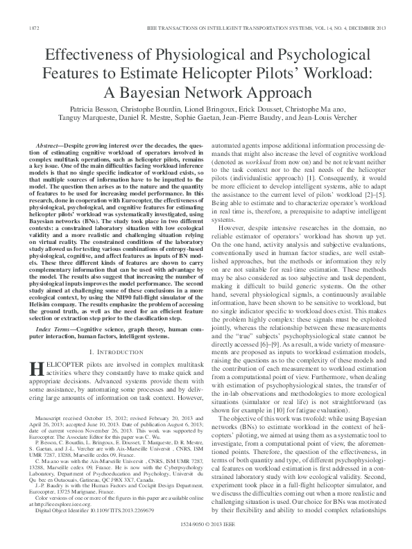 (PDF) Effectiveness of Physiological and Psychological Features to Estimate Helicopter Pilots ...