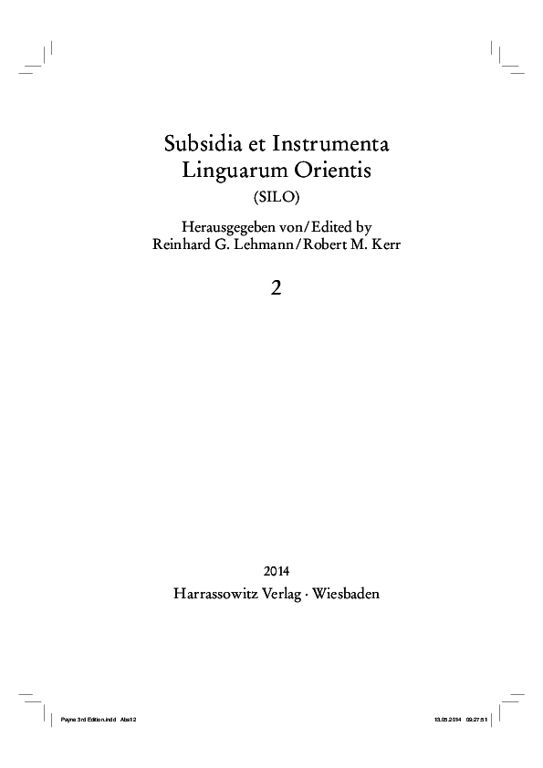 Hieroglyphic Luwian: An Introduction with Original Texts