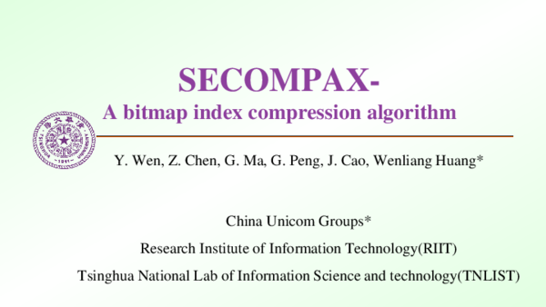 (PPT) SECOMPAX a bitmap index compression algorithm