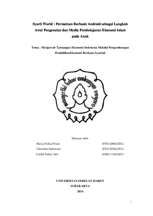 (PDF) Syarii World : Permainan Berbasis Android sebagai Langkah Awal Pengenalan dan Media ...
