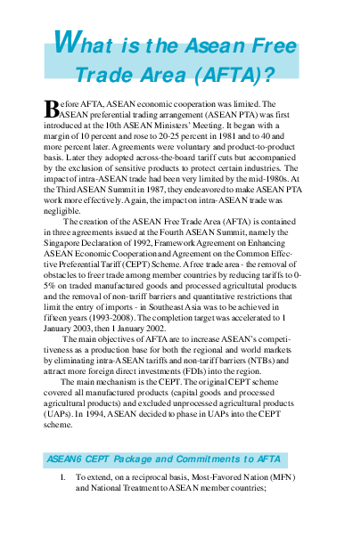 asean free trade agreement tariff schedule