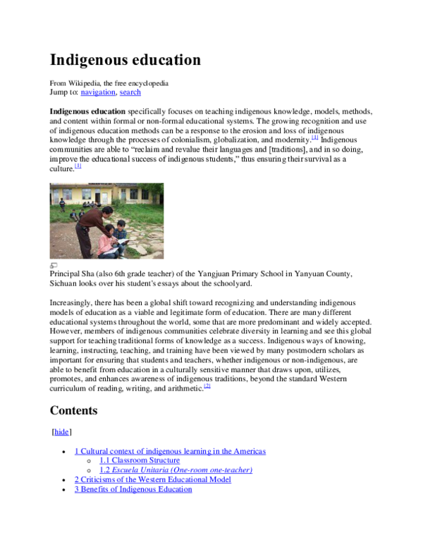 inclusive aboriginal education