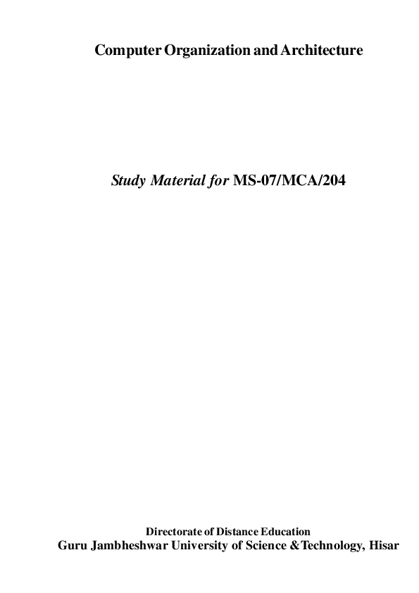 (PDF) Computer Organization and Architecture | Singh Jagpreet ...