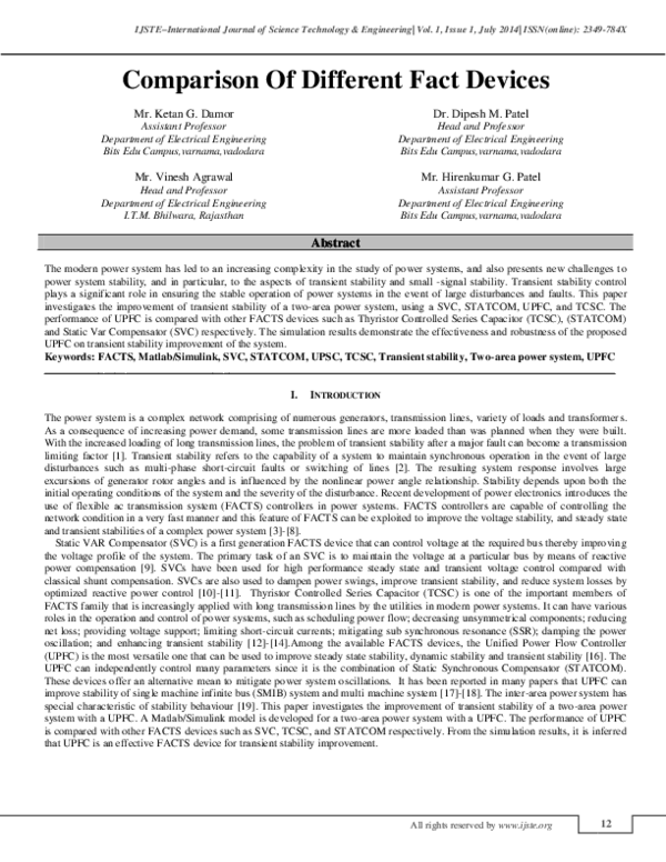 (PDF) COMPARISON OF DIFFERENT FACT DEVICES