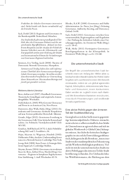 (PDF) 2014: Die unternehmerische Stadt. In: Bernd Belina, Matthias ...