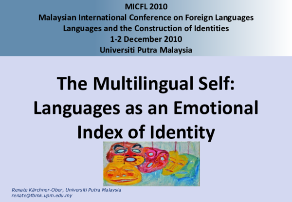 (PDF) The Multilingual Self: Languages as an Emotional Index of Identity