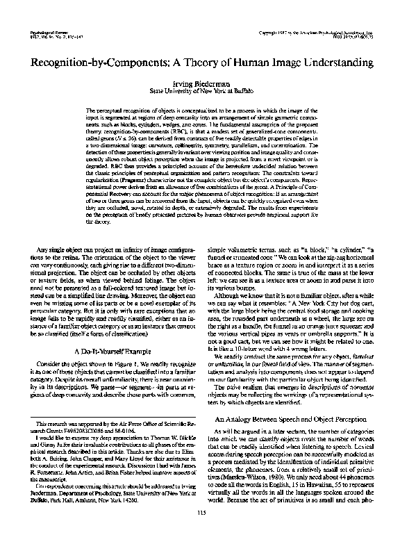 (PDF) Recognition-by-components: A theory of human image understanding