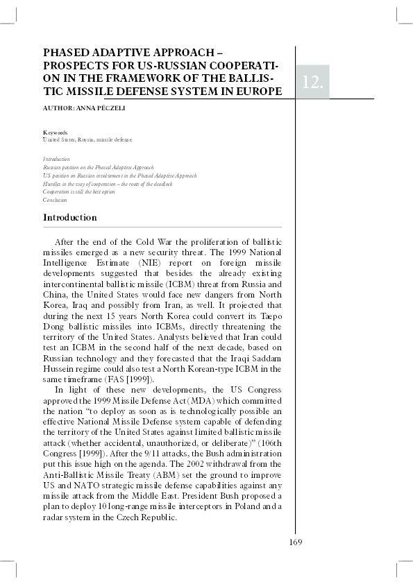 (PDF) 2012 - ENG - Péczeli - Panorama of Global Security Environment ...