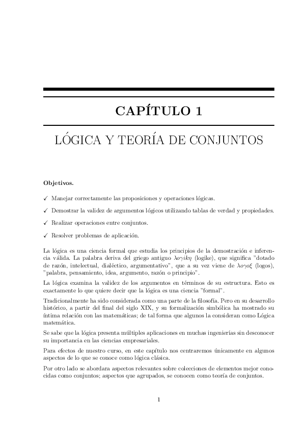 (PDF) CAPITULO 1 LOGICA Y TEORIA DE CONJUNTOS