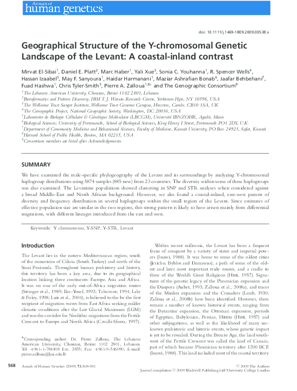 (PDF) Geographical Structure of the Y-chromosomal Genetic Landscape of ...