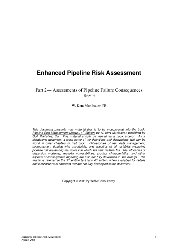 (PDF) Enhanced Pipeline Risk Assessment Enhanced Pipeline Risk ...