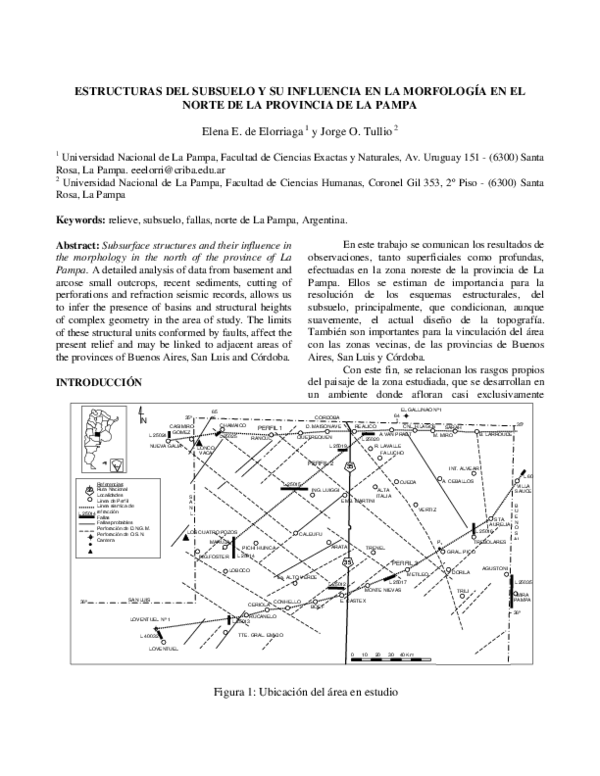 (PDF) Estructuras del subsuelo y su influencia en la morfología en el ...