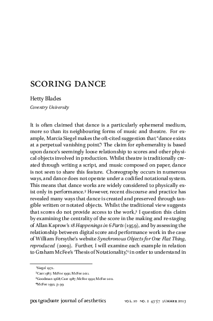 Pdf Scoring Dance 2013