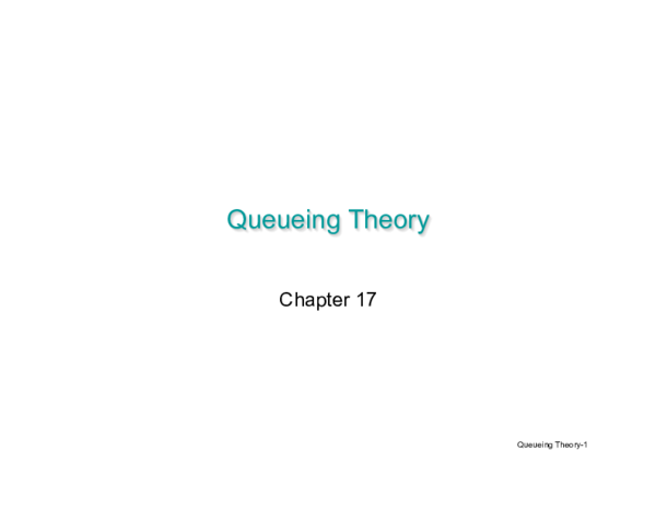 (PDF) Queueing Theory-1 Queueing Theory