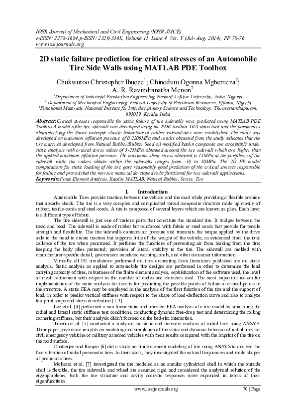 (PDF) 2D static failure prediction for critical stresses of an ...