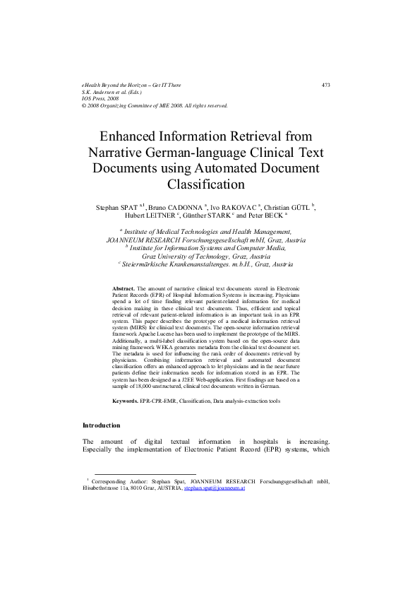 (PDF) Enhanced Information Retrieval from Documents using Automated ...