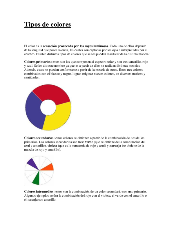 (DOC) Tipos de colores