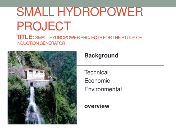 (PPT) Small Hydropower Project
