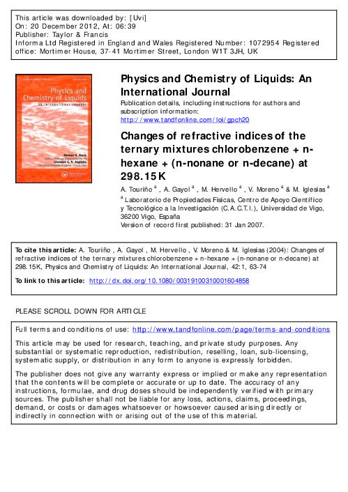 (PDF) Changes of refractive indices of the ternary mixtures ...