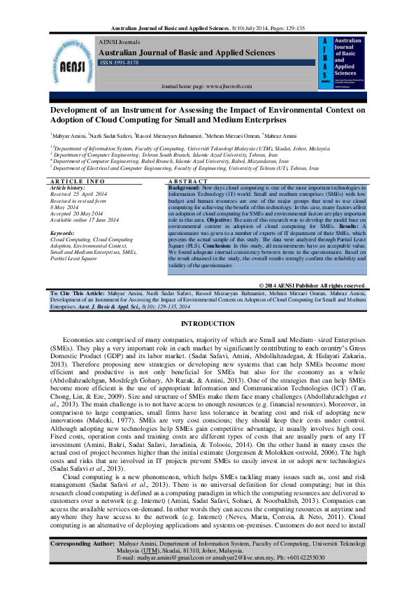 (PDF) Development of an Instrument for Assessing the Impact of ...