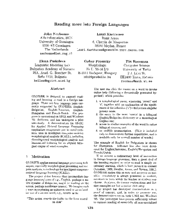 (PDF) Reading more into Foreign Languages