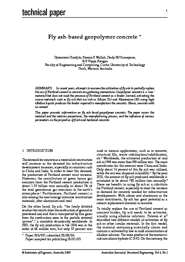 (PDF) Fly ash-based geopolymer concrete