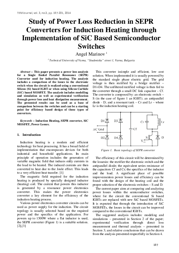 (PDF) Study of Power Loss Reduction in SEPR Converters for Induction ...