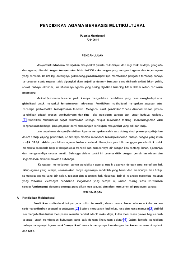 (DOC) PENDIDIKAN AGAMA BERBASIS MULTIKULTURAL