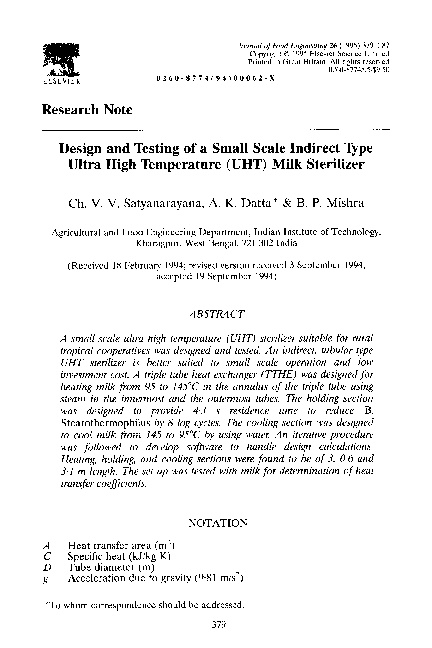 (PDF) UHT Design