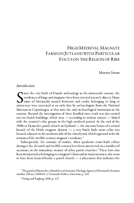 (PDF) HIGH MEDIEVAL MAGNATE FARMS IN JUTLAND WITH PARTICULAR FOCUS ON ...