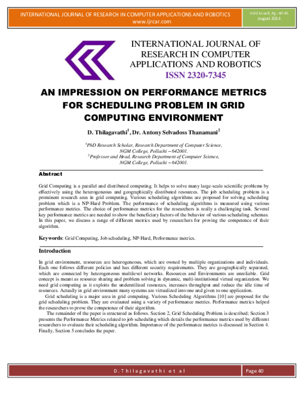 (PDF) INTERNATIONAL JOURNAL OF RESEARCH IN COMPUTER APPLICATIONS AND ROBOTICS ISSN 2320-7345 AN ...