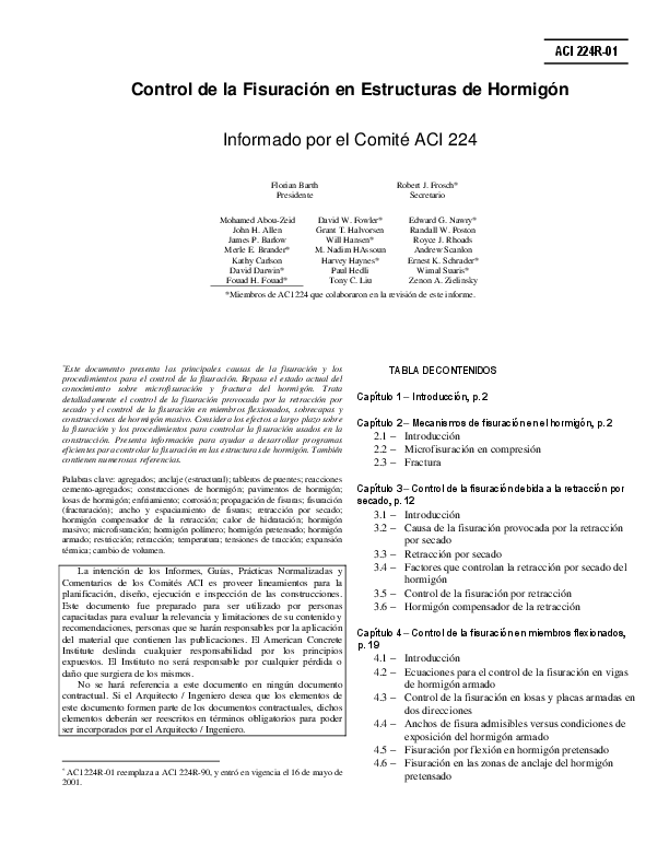 (PDF) Control de la Fisuración en Estructuras de Hormigón Informado por ...