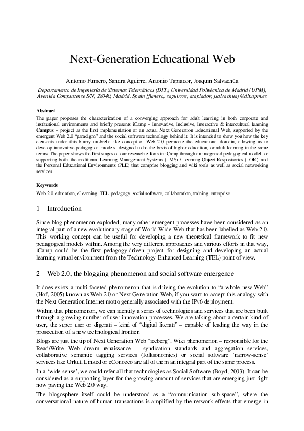 (PDF) Next-Generation Educational Web