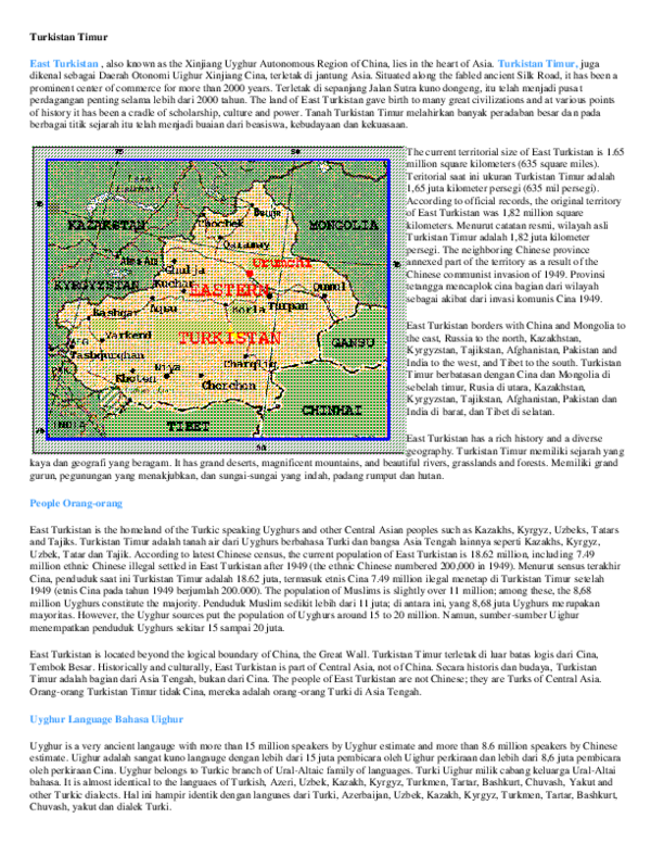 (DOC) Turkistan Timur East Turkistan