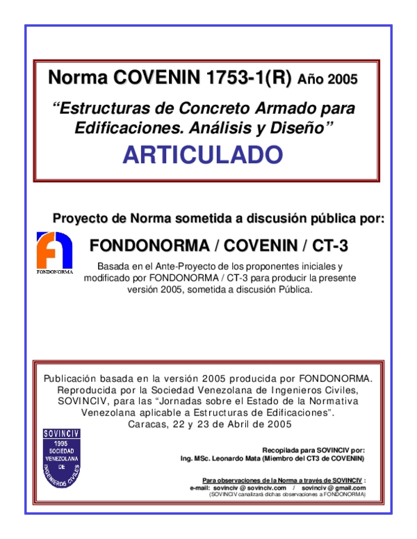 (PDF) Publicación FONDONORMA / COVENIN / CT FONDONORMA / COVENIN / CT ...
