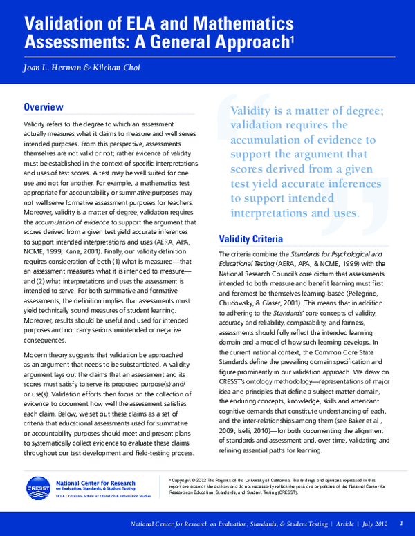 (PDF) Research Validation Plan