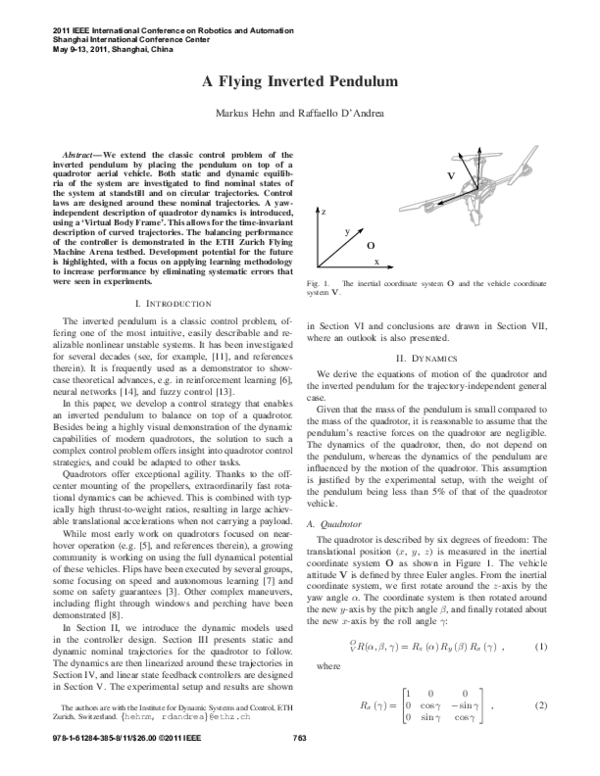 (PDF) A Flying Inverted Pendulum