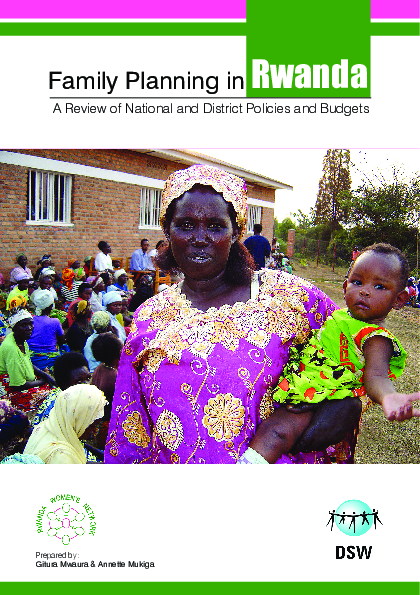 (PDF) Family Planning Policy and Budget Analysis in Rwanda 2009-2013
